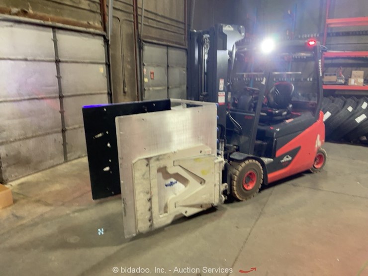 2020 Linde E25S 5,000 lbs Electric Forklift Lift Truck Cascade Clamp ...