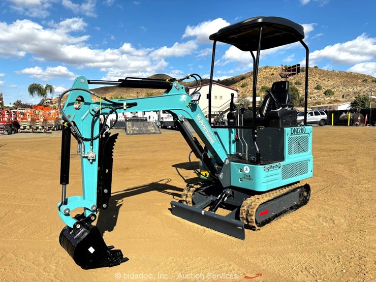 2024 Digmaster DM200 Mini Excavator Backhoe Blade Bucket Thumb bidadoo ...