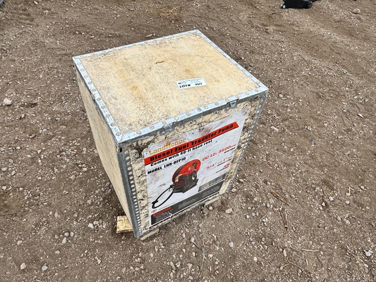 #4617 • LANDHONOR Diesel Transfer Pump And Hose Reel by Kerr Auction ...