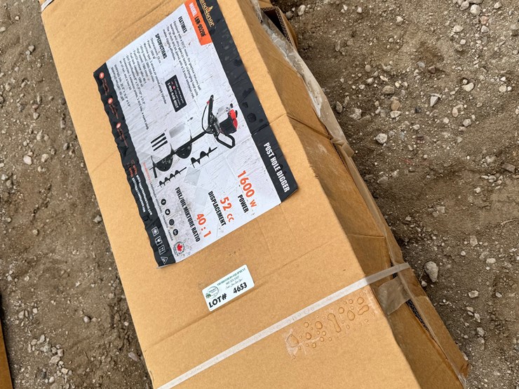 #4653 • LANDHONOR Handheld Gas Powered Post Hole Digger by Kerr Auction | Auction Resource