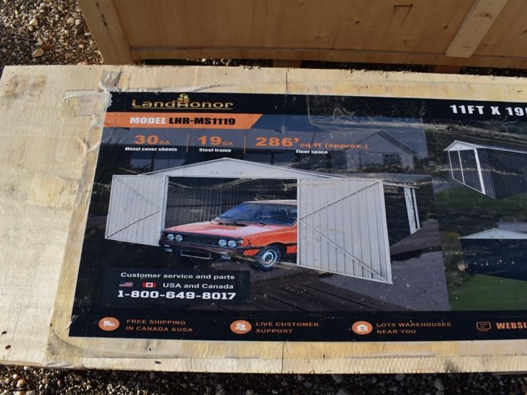 11' X 19' GARAGE SHED W/ DOUBLE FRONT DOORS by Anton Auction Service ...