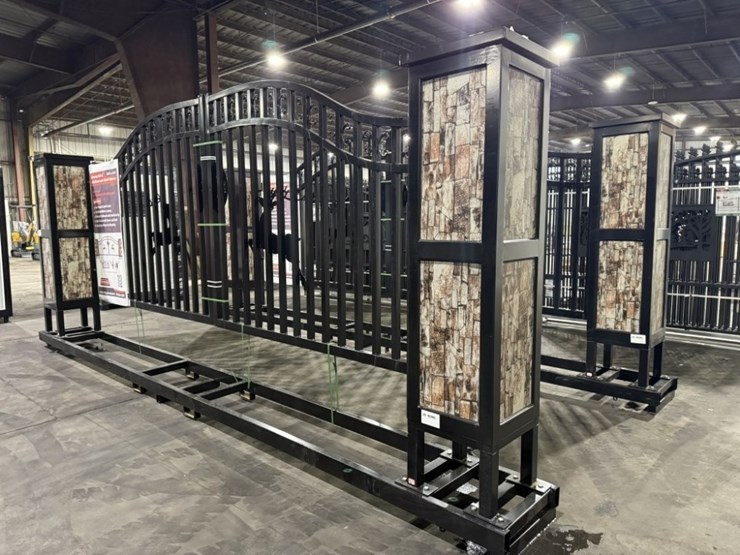 2025 EarthyGrounds Stone Column Driveway Gate by J. Stout Auctions ...