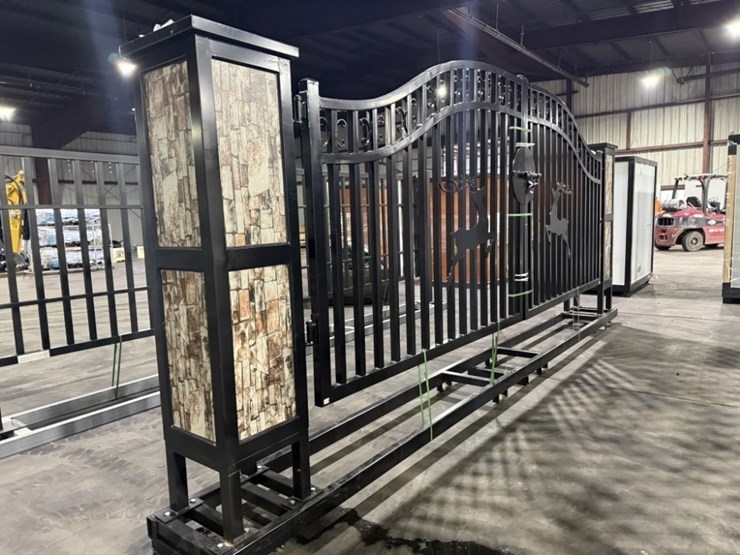 2025 EarthyGrounds Stone Column Driveway Gate by J. Stout Auctions ...