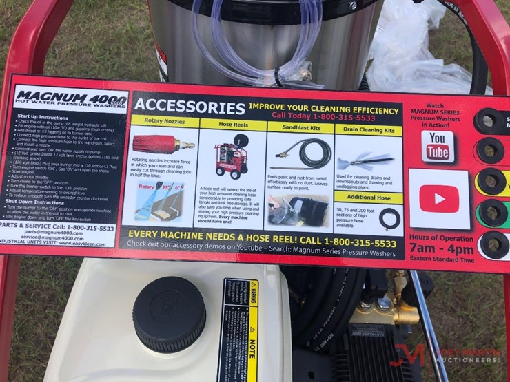 NEW MAGNUM 4000 SERIES GOLD PORTABLE HOT WATER PRESSURE WASHER by Joey ...