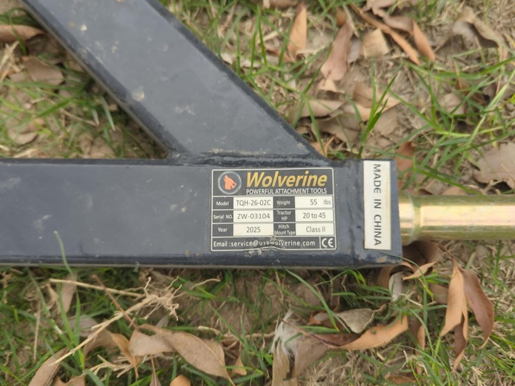 NEW WOLVERINE 3PT HITCH ADAPTER SKID STEER ATTACHMENT by Alex Lyon ...