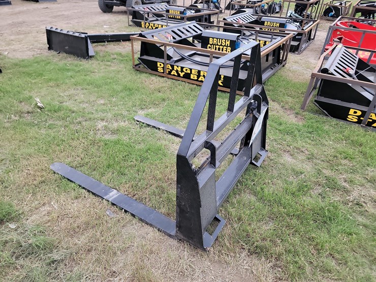 NEW MOWER KING SAII100 FRAME W/ 48IN. FORKS SKID STEER ATTACHMENT by ...