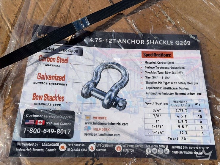 2025 LandHonor LHR-G209 4.75-12T Anchor Shackles by Royal Auction Group ...