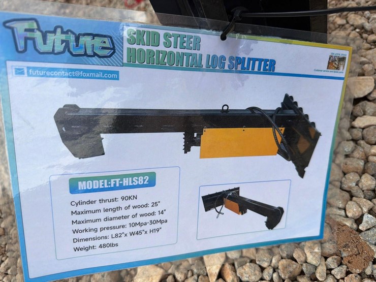 FUTURE SKID STEER HORIZONTAL LOG SPLITTER by SAC Auctions | Auction ...