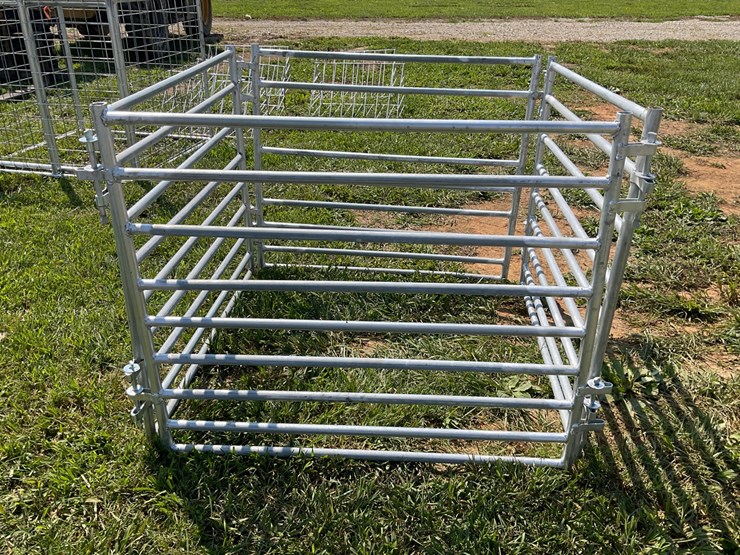 #185 • 1: 4ft Galvanized Goat Panel with Pins by Dynamite Auction ...